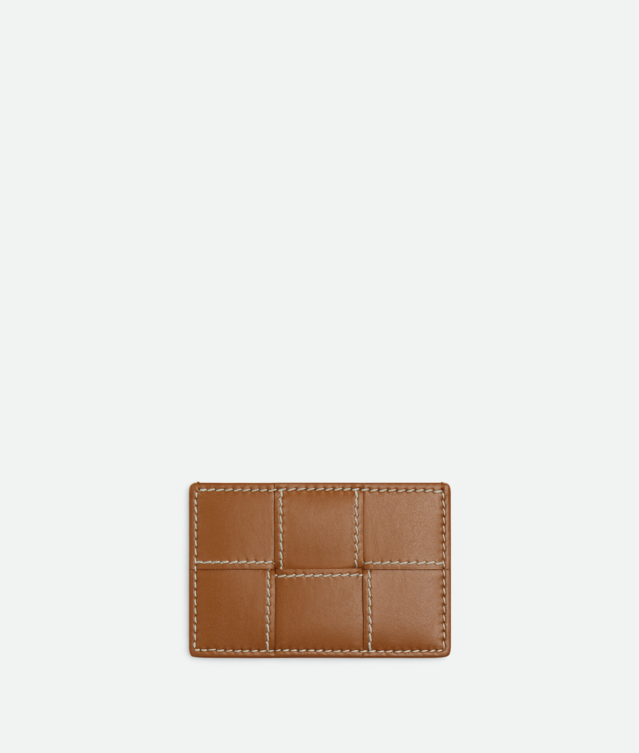 Bottega Veneta Cassette Credit Card Case - Wood / Natural